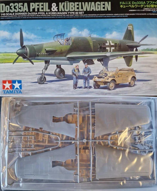 TAMIYA 25206 DORNIER Do335A Pfeil & Kübelwagen Typ 82 Set - 1:48 EUR 35 ...
