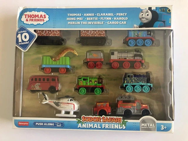 THOMAS & FRIENDS Metal Push Along Sodor Safari Animal Friends 10 Train ...