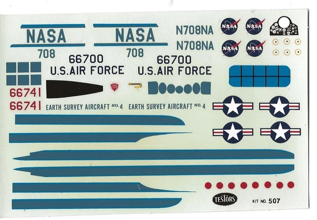 LOOSE, BOX STOCK TESTORS Lockheed U-2C Decals 1/48 #507 No Inst. $7.19 ...