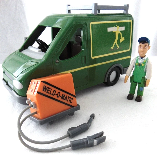 FIREMAN SAM - Mike Flood Figure With Mikes Works Van & Weld-O-Matic ...