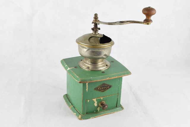 ANTIKE KAFFEEMÜHLE LEINBROCK Kretzschmar RECORD Kaffee Mühle Holz um 1930 EUR 26,99 - PicClick DE