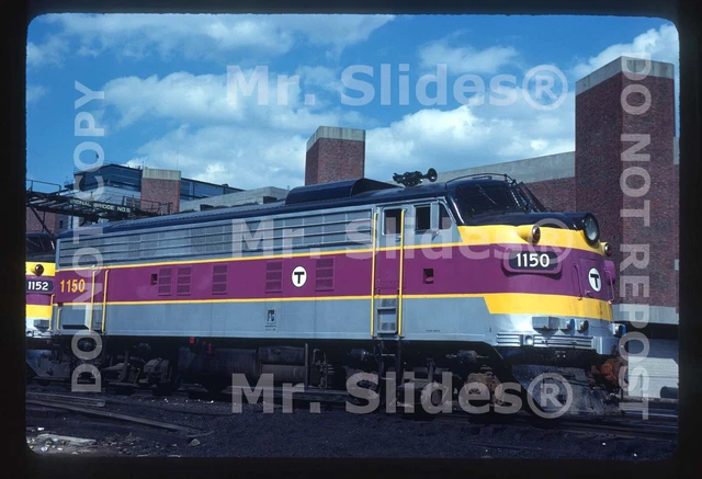 DIAPOSITIVE ORIGINALE MBTA Boston peinture propre FP10 1150 station du Sud Boston MA 1979 EUR 5 ...