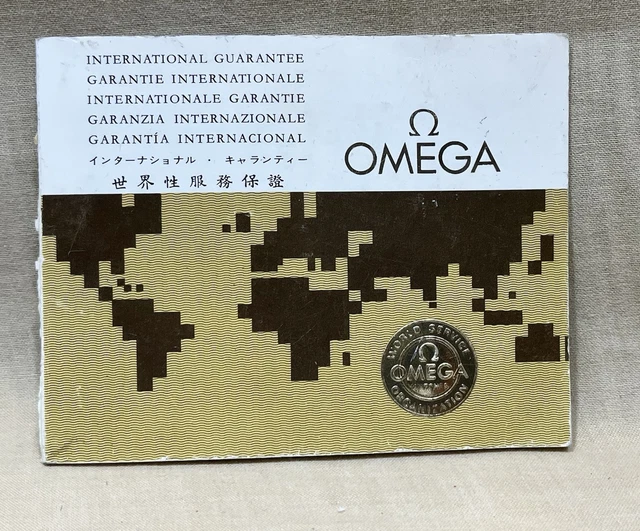 OMEGA 1978 GUARANTEE Certificate Booklet Chronograph Speedmaster ...