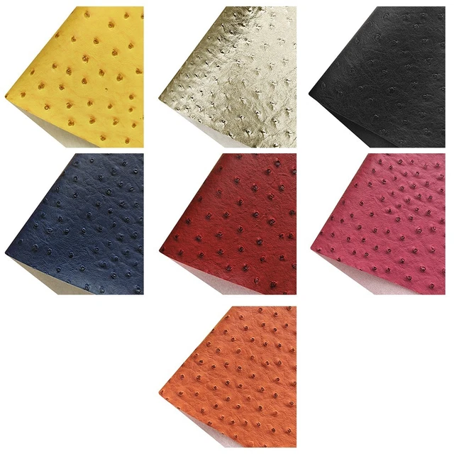 PRACTICAL ARTIFICIAL LEATHER PU Leather 30*135CM Ostrich Pattern Sewing ...