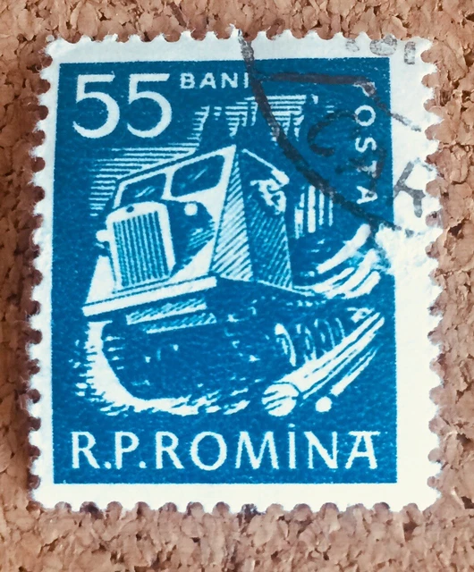R P ROMINA (Romania) Postage Stamp 1960 Tractor ( 55 Bani) £0.99 ...