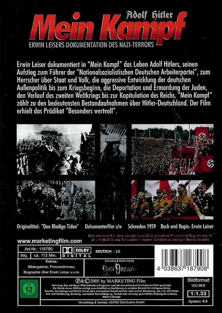 MEIN KAMPF | Adolf Hitler | Dokumentation | Erwin Leiser [FSK12] DVD ...