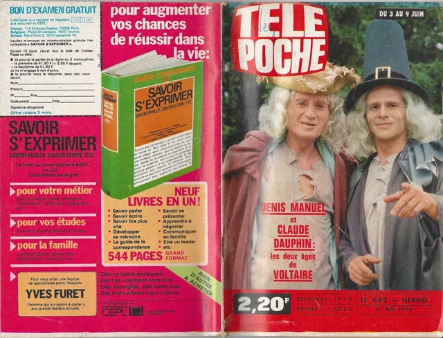 TELE POCHE 1978 N°642 Complet - Voltaire EUR 10,00 - PicClick FR