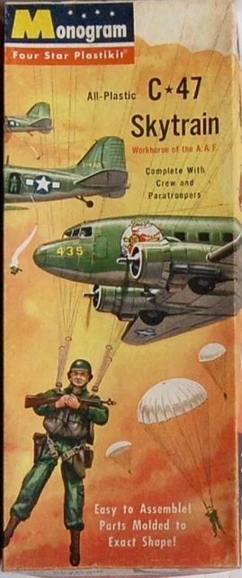VINTAGE MONOGRAM C-47 Skytrain Model Kit No P11. 1955. Complete ...