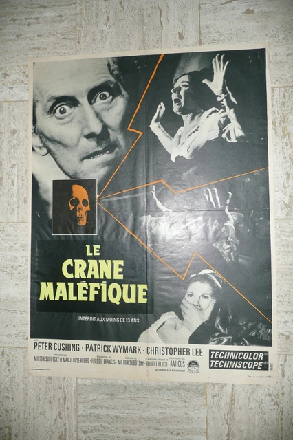 RARE AFFICHE ORIGINALE du film "Le Crâne Maléfique" très bon état EUR ...