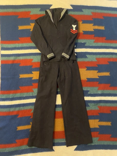 Vintage Ww2 Wwii Wool Dress Blues Uniform Jumper Naval Navy Clothing