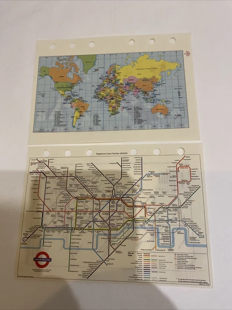 ORGANISER 4 MULBERRY AGENDA MAPS World Maps & Rail/Tube Maps 150x105 mm ...