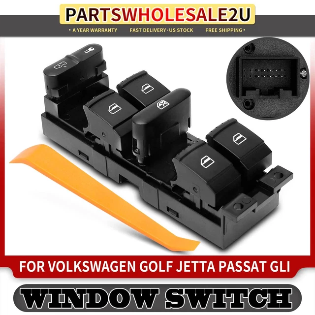 FRONT LEFT LH Power Window Switch for VW Passat Golf Jetta City GLI ...