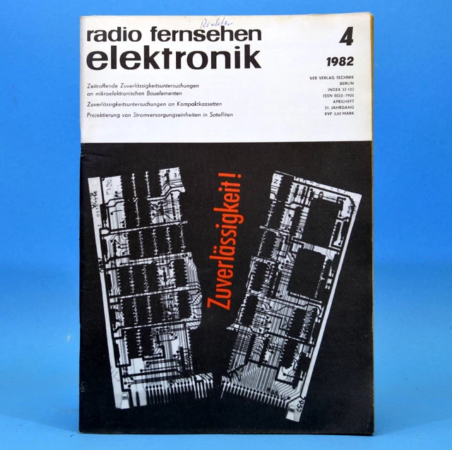 DDR RADIO FERNSEHEN elektronik 4 1982 Der Wiegang-Sensor Svjaz-81 EUR 6 ...