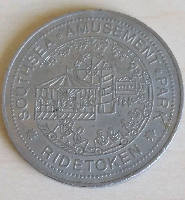VINTAGE C1970S FAIRGROUND Ride Token Coin, SOUTHSEA, CLARENCE PIER ...