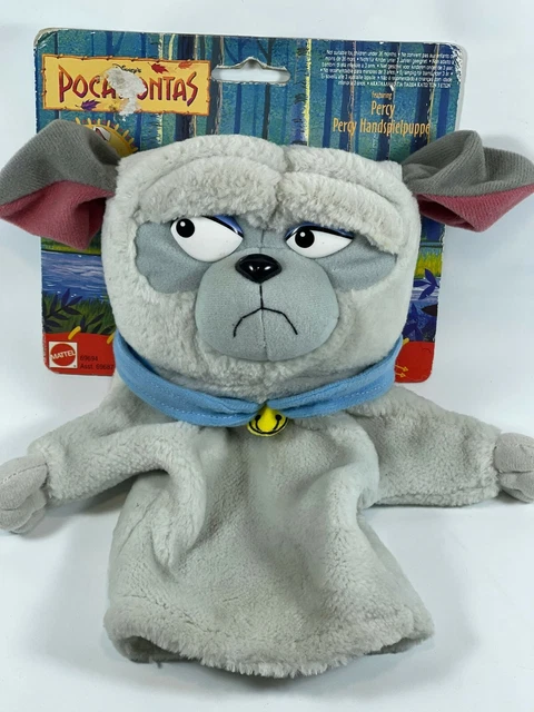 DISNEY PERCY PUG Dog Hand Puppet Pocahontas Plush Toy 1994 Vintage ...