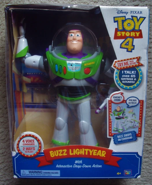 TOY STORY THINKWAY BUZZ LIGHTYEAR Interactive DROP-DOWN Talking Figure ...