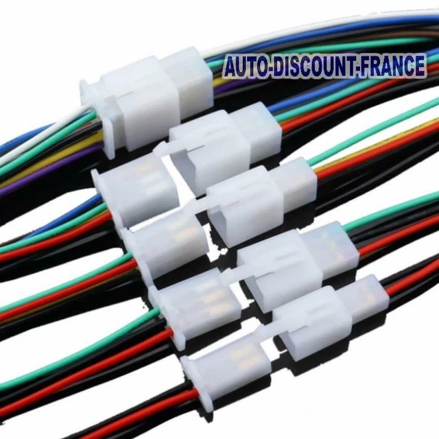 KIT CONNECTEUR ÉLECTRIQUE fiche prise faisceau 12V Automobile Moto ...