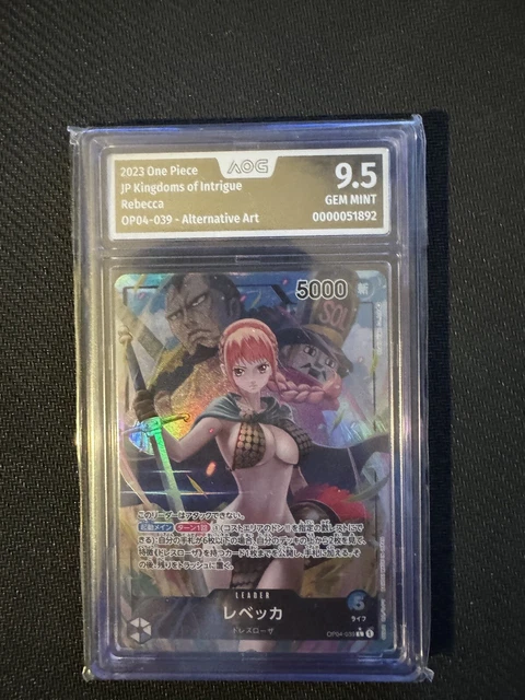 ONE PIECE TCG Rebecca Alt Art Leader (OP04-039) AOG 9.5 EUR 51,00 - PicClick DE