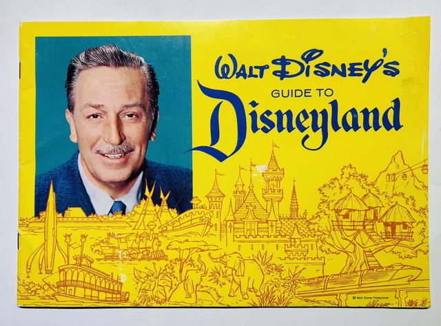WALT DISNEY'S GUIDE to Disneyland 1962 Guide Map of Park Color Photos ...
