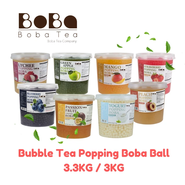 PREMIUM QUALITY POPPING Boba Pearl 3.1 KG for Bubble Tea, Cocktails ...
