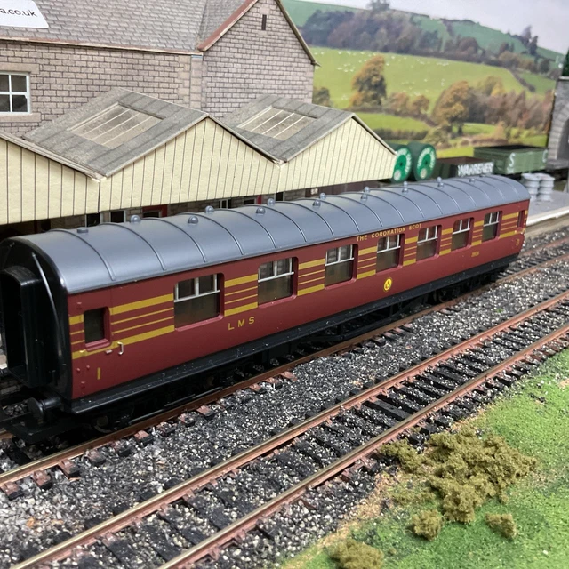 HORNBY CORONATION SCOT Red LMS First Class Coach ‘3936’ (Unboxed) £10. ...
