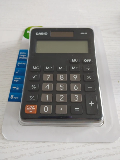 CASIO MX-8B DESK Calculator 8 Digit Display - Black $7.78 - PicClick