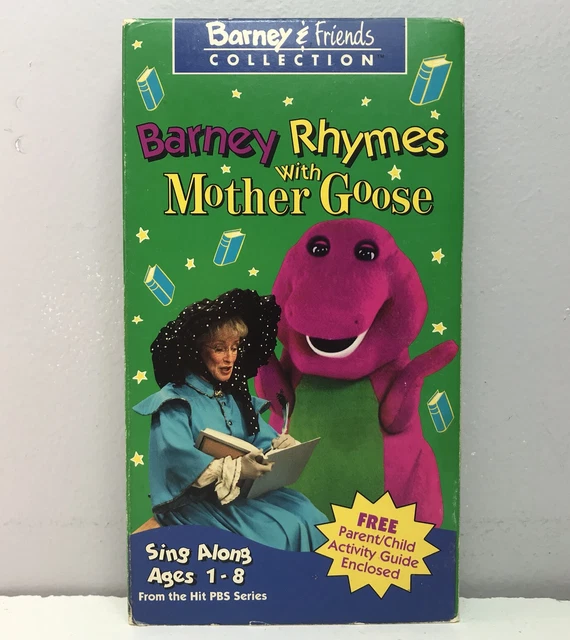 BARNEY & FRIENDS Rhymes Mother Goose VHS Video White Tape Sing Along ...