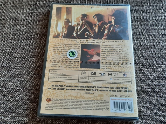 BIRD 1988 DEUTSCHE DVD Forest Whitaker Clint Eastwood Diane Venora OOP ...