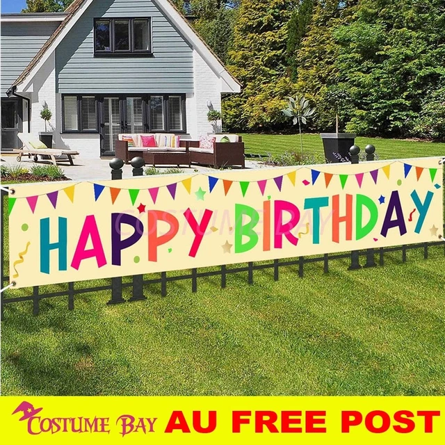 HAPPY BIRTHDAY BACKDROP Banner Background Cloth Photo Party Large ...