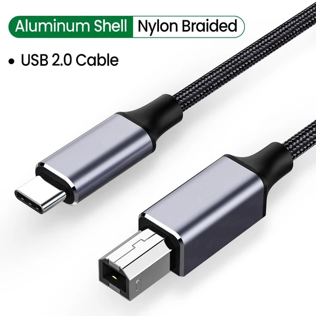 USB TYPE-C TO USB B 2.0 High Speed Printer Cable Printer For Epson HP ...