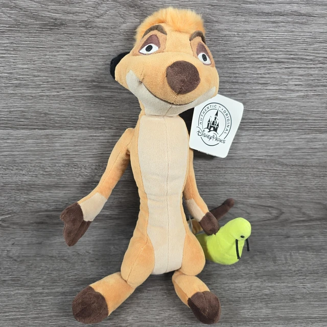 DISNEY THE LION King Timon Plush Meerkat & Grub Authentic Stuffed ...