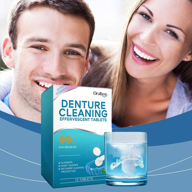 RETAINER CLEANER & Denture Cleanser -12 Effervescent Tablets Lot D7 ...
