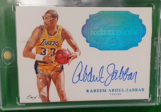 KAREEM ABDUL-JABBAR FLAWLESS auto true 1/1 signed signatures lakers mint EUR 2.525,80 - PicClick FR