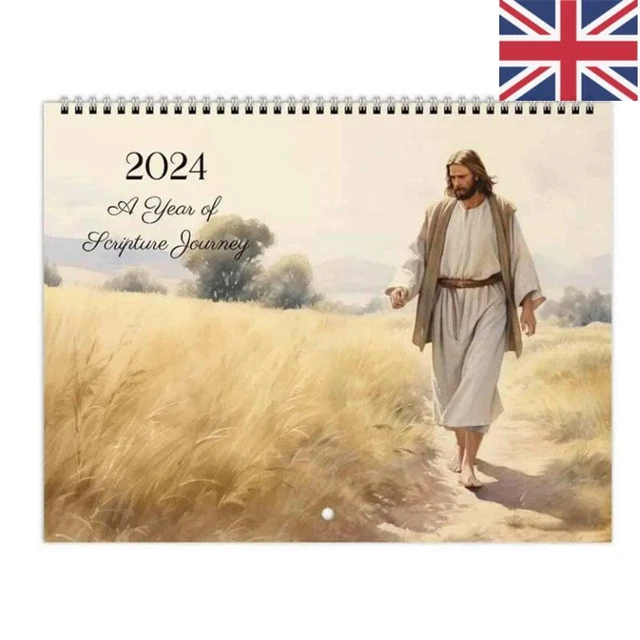 2024 JESUS CHRIST Calendar Christian Faith Jesus Monthly Wall Calendar ...