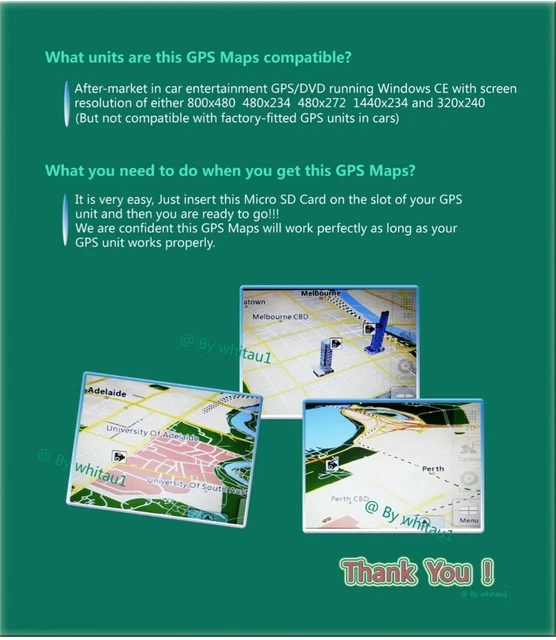 GPS MAP 2024 AU + Micro SD Card for Car WinCE Unit $33.99 - PicClick AU