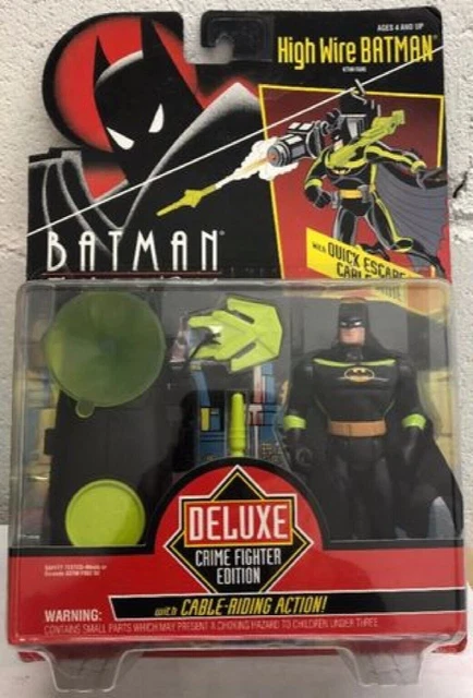 BATMAN THE ANIMATED Series Deluxe High Wire Batman Kenner Crime Fighter ...