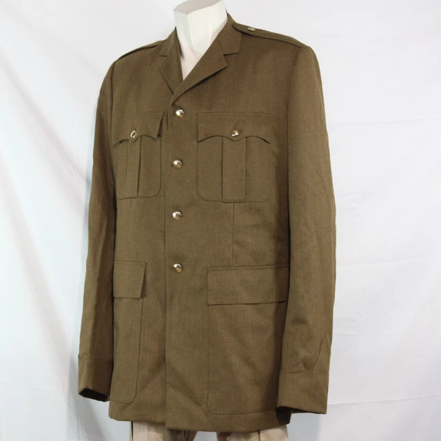 GENUINE SURPLUS BRITISH Army Dress Uniform Jacket Tan 46" Chest XXL ...