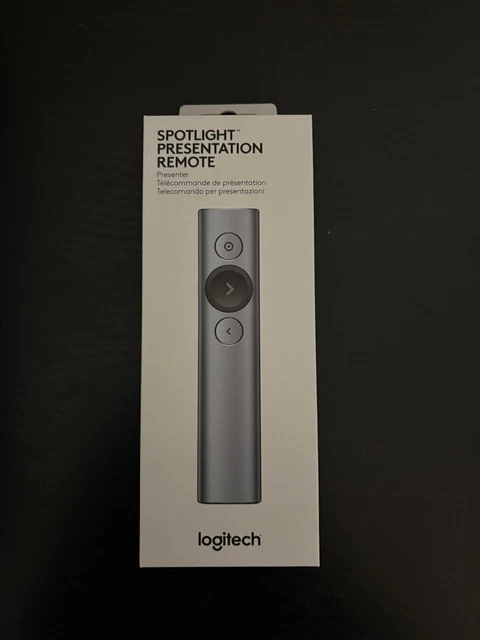 LOGITECH SPOTLIGHT WIRELESS Presentation Remote 2.4 GHz Bluetooth Laser ...