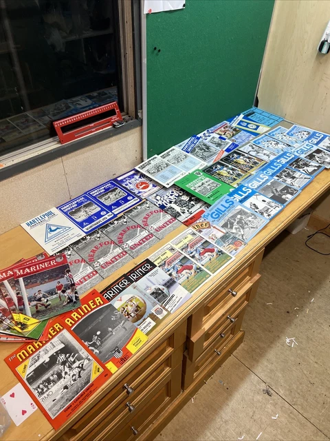 FOOTBALL PROGRAMMES COLLECTIONS/ bulk lots 1970’s-90’s Various Teams X ...