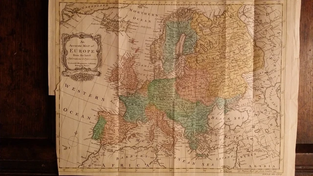 1757 ANTIQUE - An Accurate Map Of Europe From Latest Discoveries ...