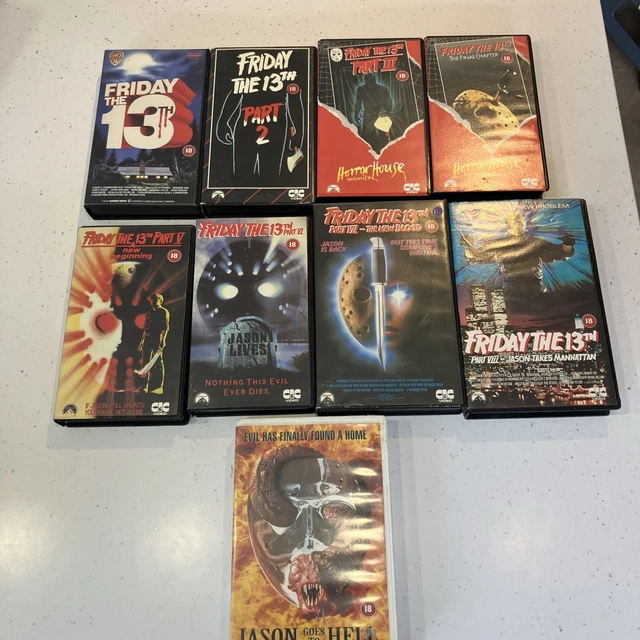 FRIDAY THE 13TH VHS Collection Lot Part 1-9 Jason Goes To Hell Jason ...
