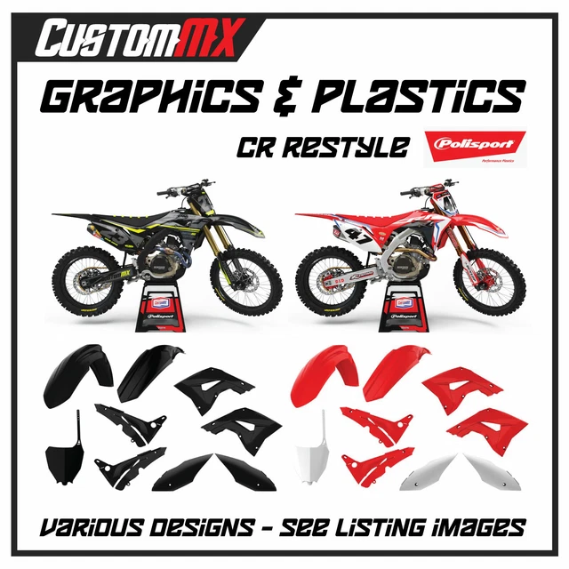 POLISPORT RESTYLE PLASTICS & Graphics Kit: Honda CR125 / CR 250 2002 ...
