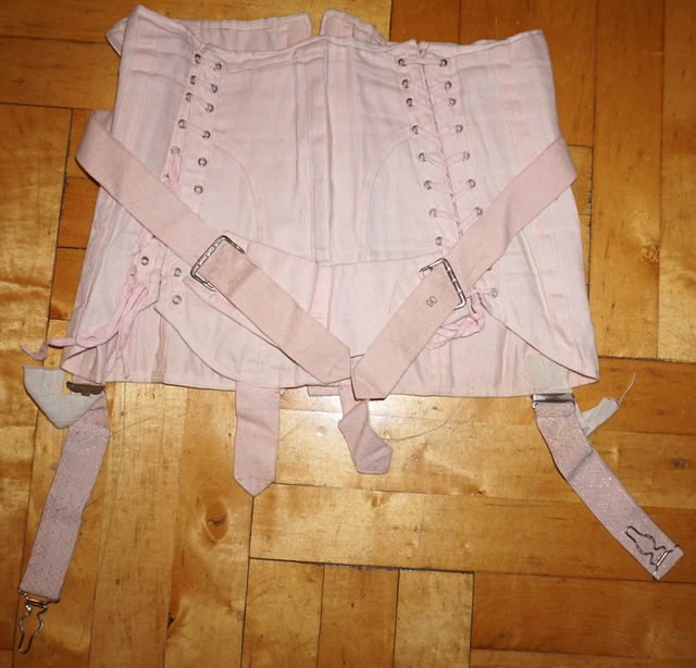 MIEDER HÜFTHALTER KORSETT Strapsmieder Hüftgürtel Gr. 90 vintage 1940 ...