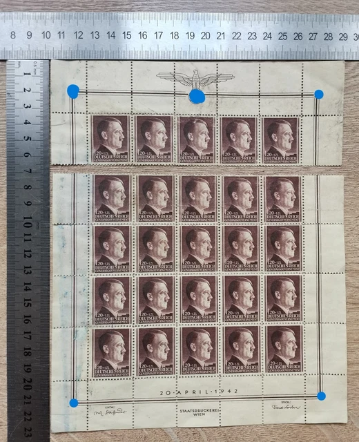 ADOLF HITLER NAZI Briefmarken Stamps 1942 3. Reich Rare EUR 200,00 ...