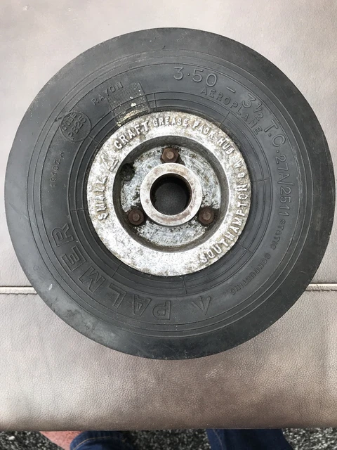 SUPERMARINE SPITFIRE TAIL Wheel Small Craft Southampton Tyre Palmer 3. ...