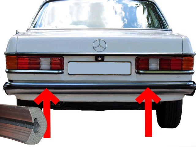 BUMPER RUBBER PROTECTIVE rail rear rubber strip for Mercedes W123 ...