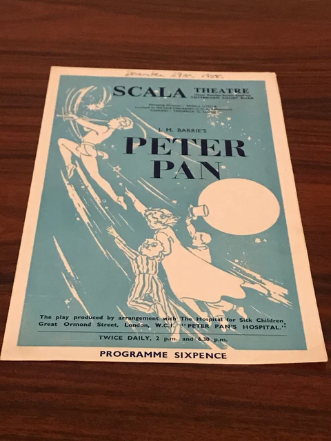 MARGARET LOCKWOOD &PETER Pan" 1957-1958 Scala Theatre Panto Programme £ ...