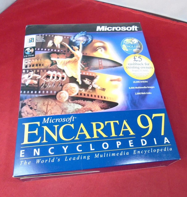 NEUF MICROSOFT ENCARTA 97 Encyclopedie CD Paquet pour Windows 95 EUR ...