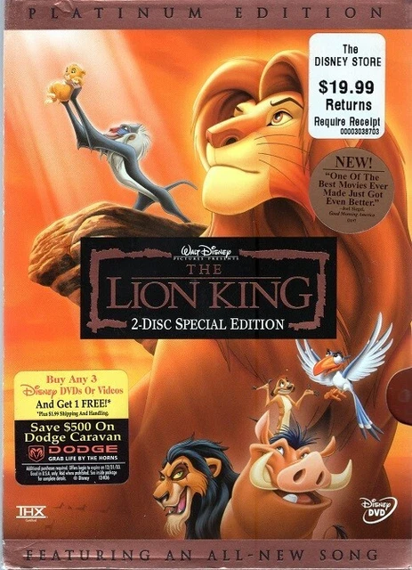 THE LION KING & Finding Nemo Disney DVD Lot £18.85 - PicClick UK