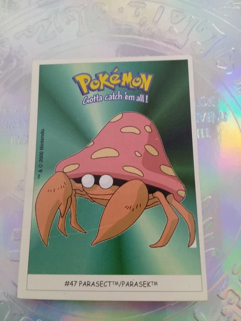 POKEMON STICKER CARD # 47 Parasect (Rare) £8.99 - PicClick UK